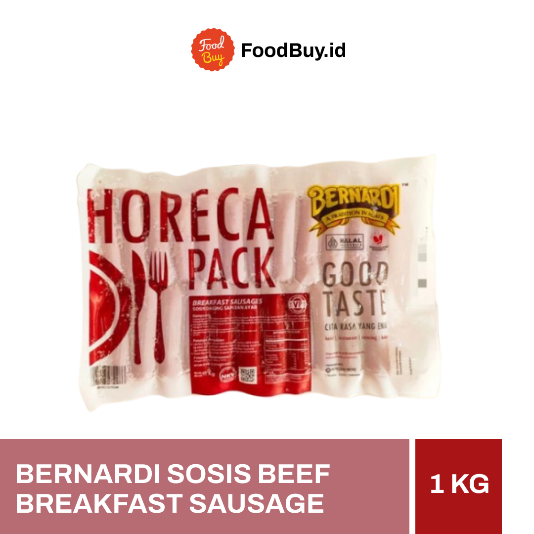Bernardi Sosis Beef Breakfast Sausage 1kg - Foodbuy