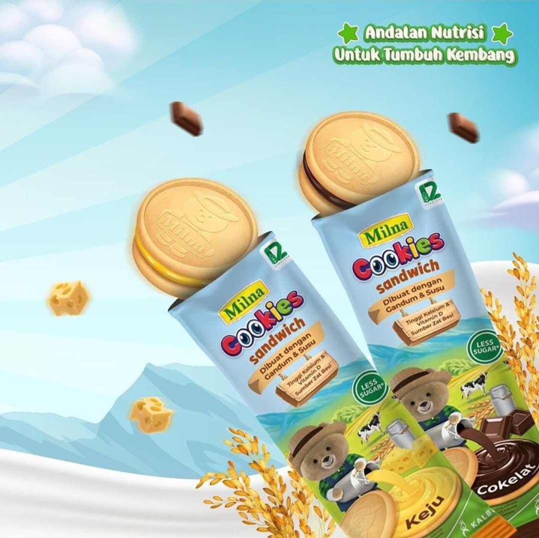 Milna Cookies Sandwich Rasa Cokelat 24gr - Foodbuy