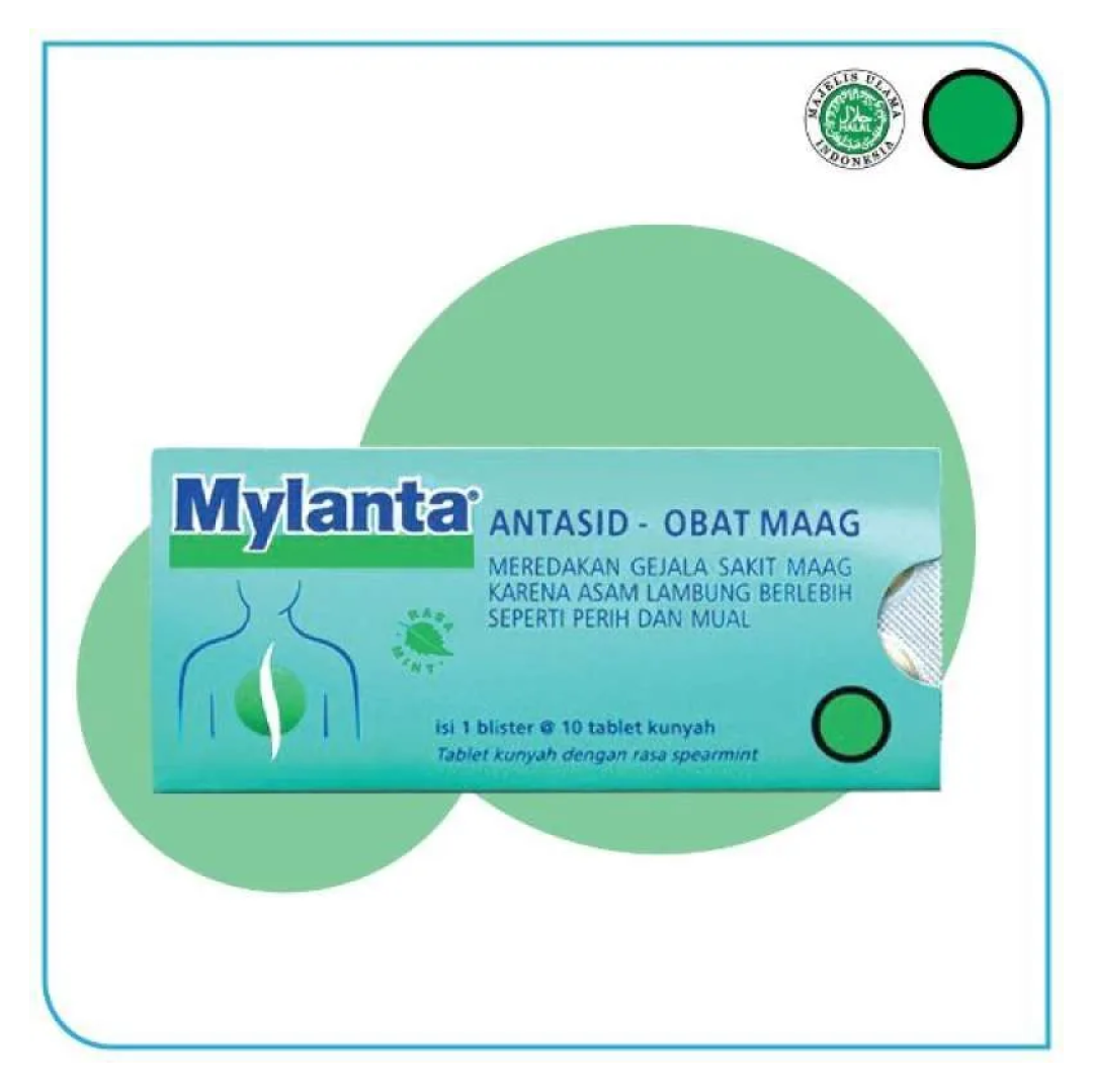 Mylanta Obat Maag Tablet Kunyah Isi 10 Tablet - Foodbuy
