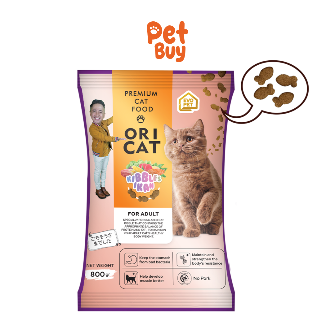 Ori Cat Adult Kibbles Ikan 800 gr - Foodbuy